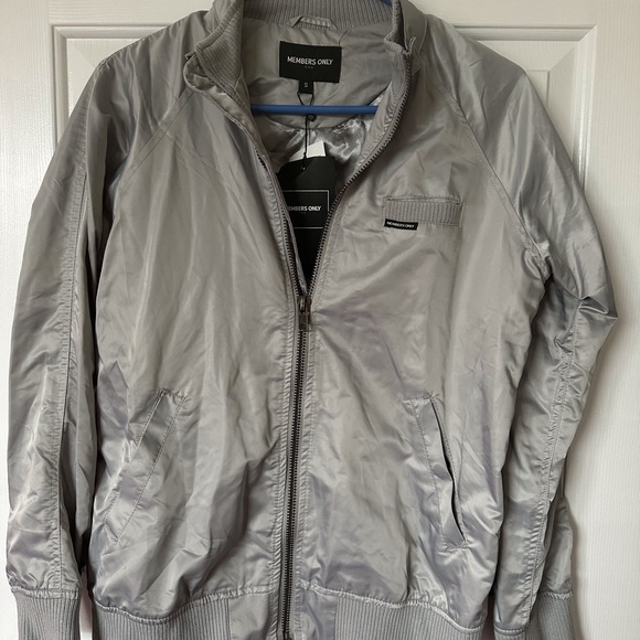 Members Only | Jackets & Coats | Members Only Womens Slate Gray Satin ...